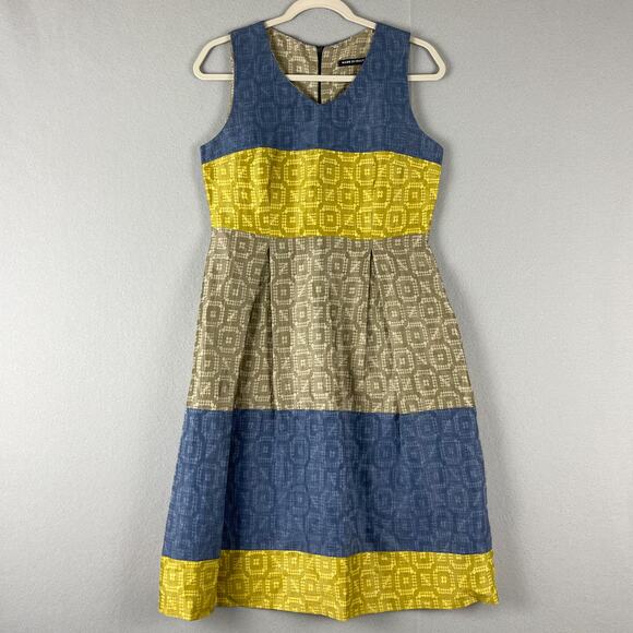 M Made In Italy | Dresses | Made In Italy Printed Linen Blend Dress ...